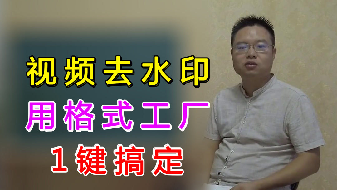 推荐网友都在用的1款软件:格式工厂,短视频去掉水印很容易!