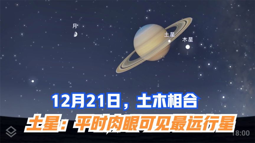 土星在哪里?它是平时肉眼可见的最远行星,12月21日将与木星相合