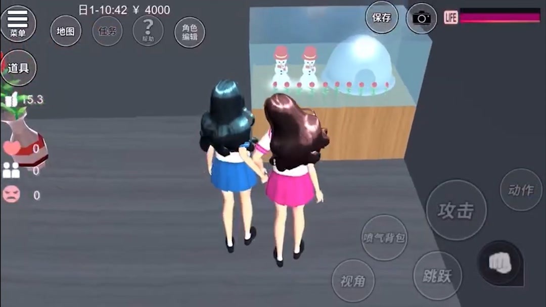 【樱花校园模拟器】:我和闺蜜的暑假日常三