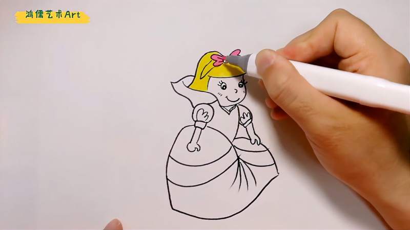 少儿简笔画:美丽可爱的公主