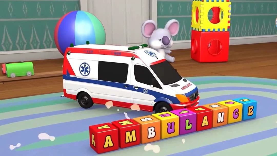 工程车好伙伴动画 第34集 可爱救护车