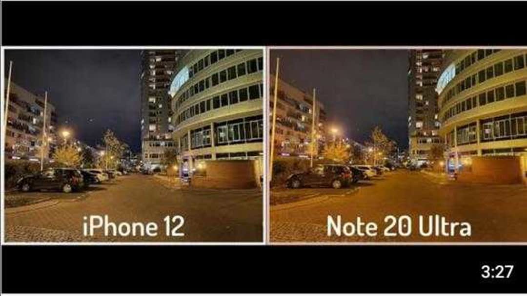 Apple iPhone 12与Galaxy Note 20 Ultra-相机"夜间模式"比较