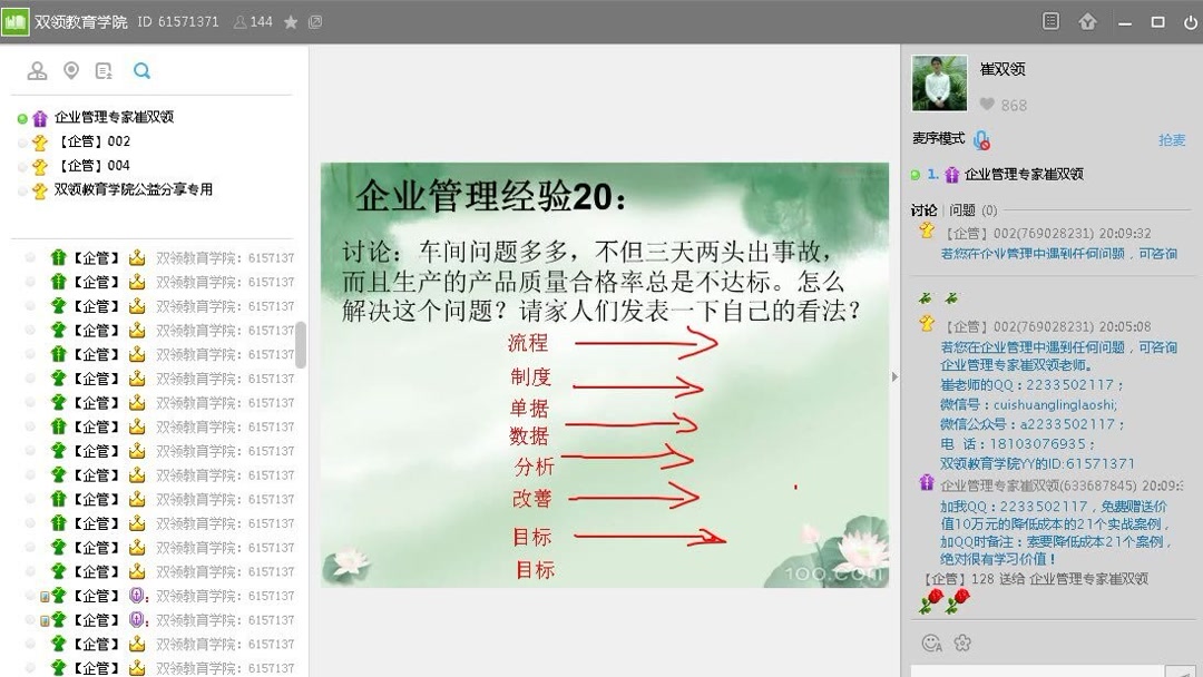 双领教育学院分享:企业管理常见7大问题第2讲