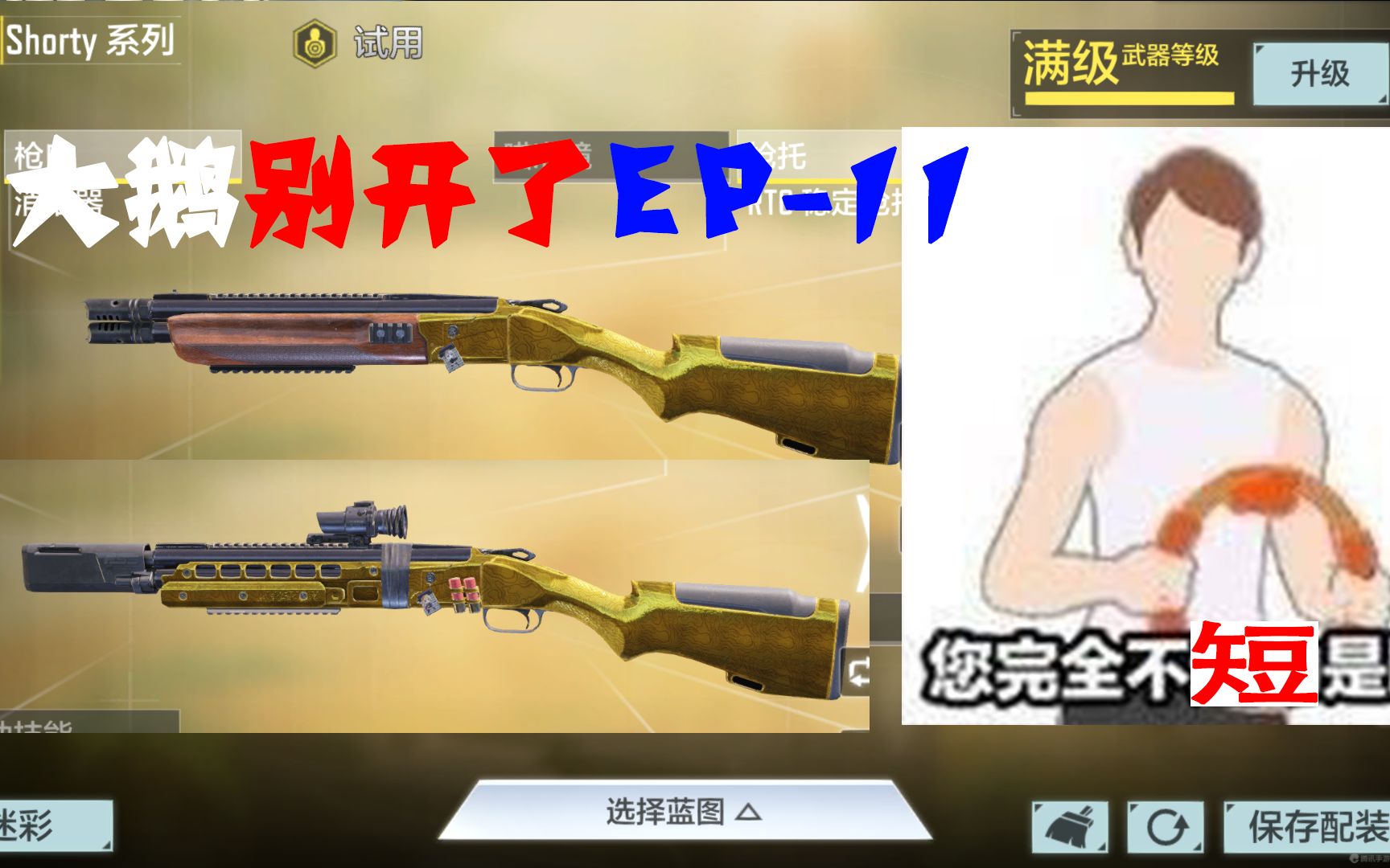 【大鹅别开了-EP11】新副武器Shorty该怎么配?这把枪强炸了!