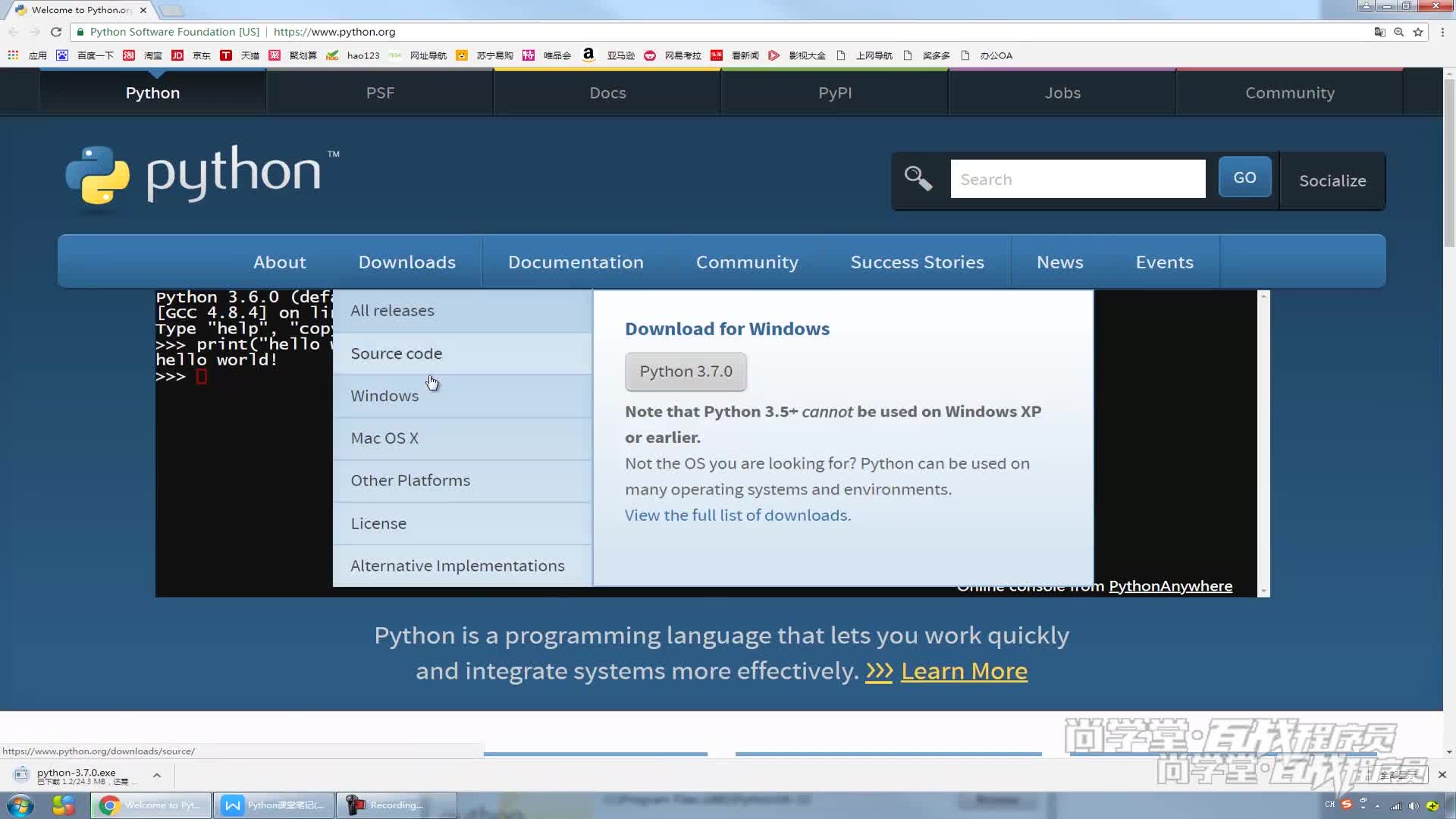 002.Python下载_安装_配置_第一行Python程序【尚学堂·百战程序员】