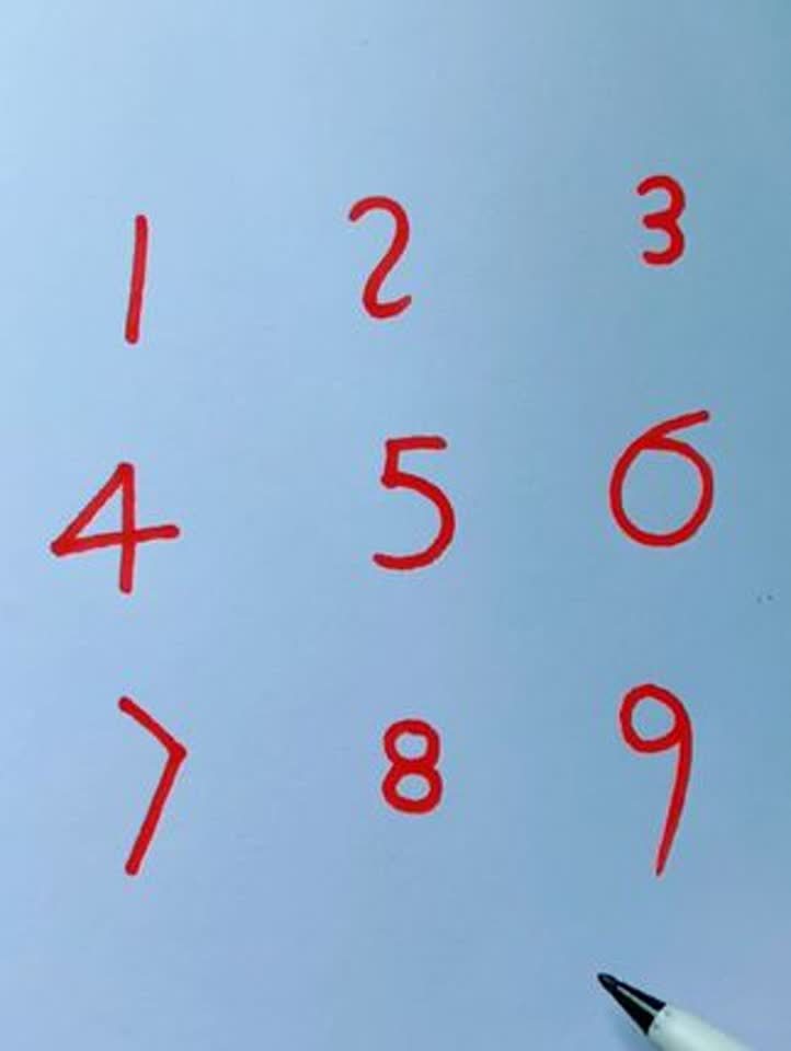 用数字1-9画画儿童简笔画教程