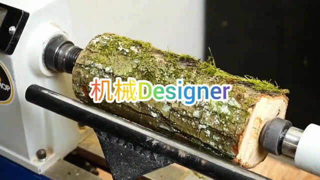 圆木车削加工带树脂彩环的高脚杯,中规中矩做国人!