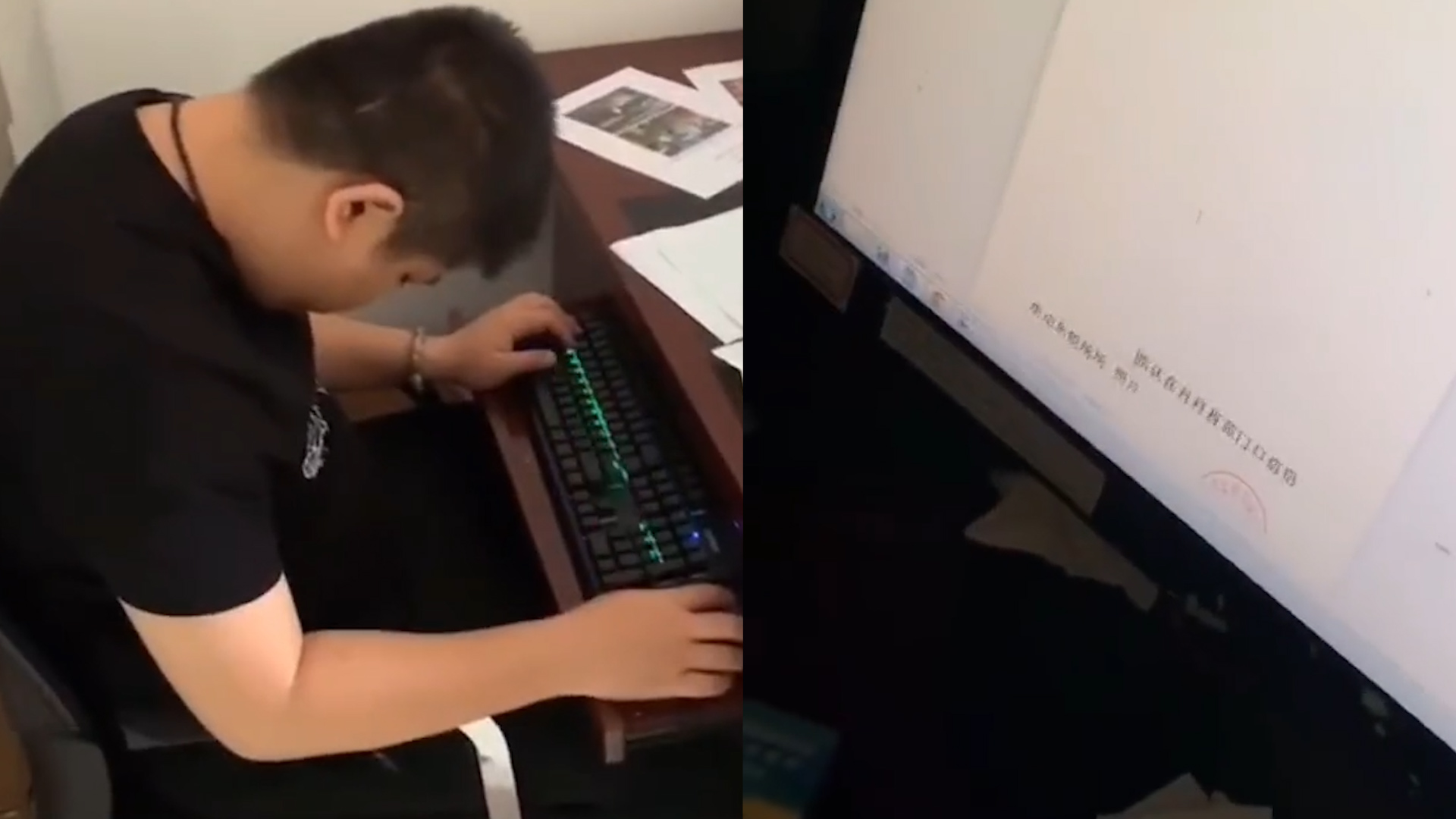 刑警连续办案13小时,坐在电脑前睡着屏幕上一片乱码,太心疼