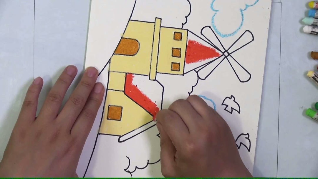 30 阿姆斯特丹的风车-上色