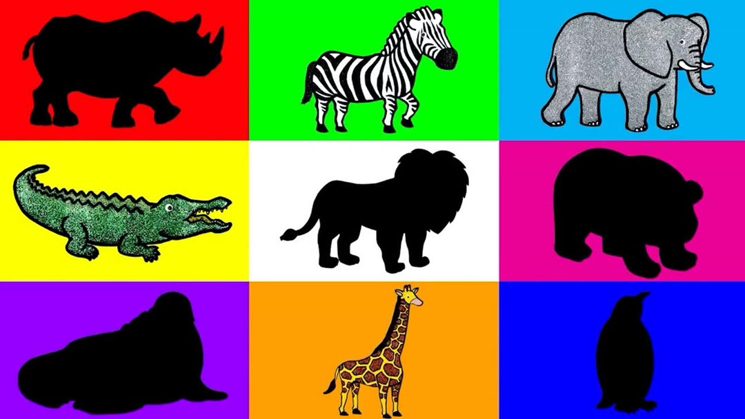 儿童趣味绘画:了解动物世界2,认识陆地两栖动物的名字和声音!