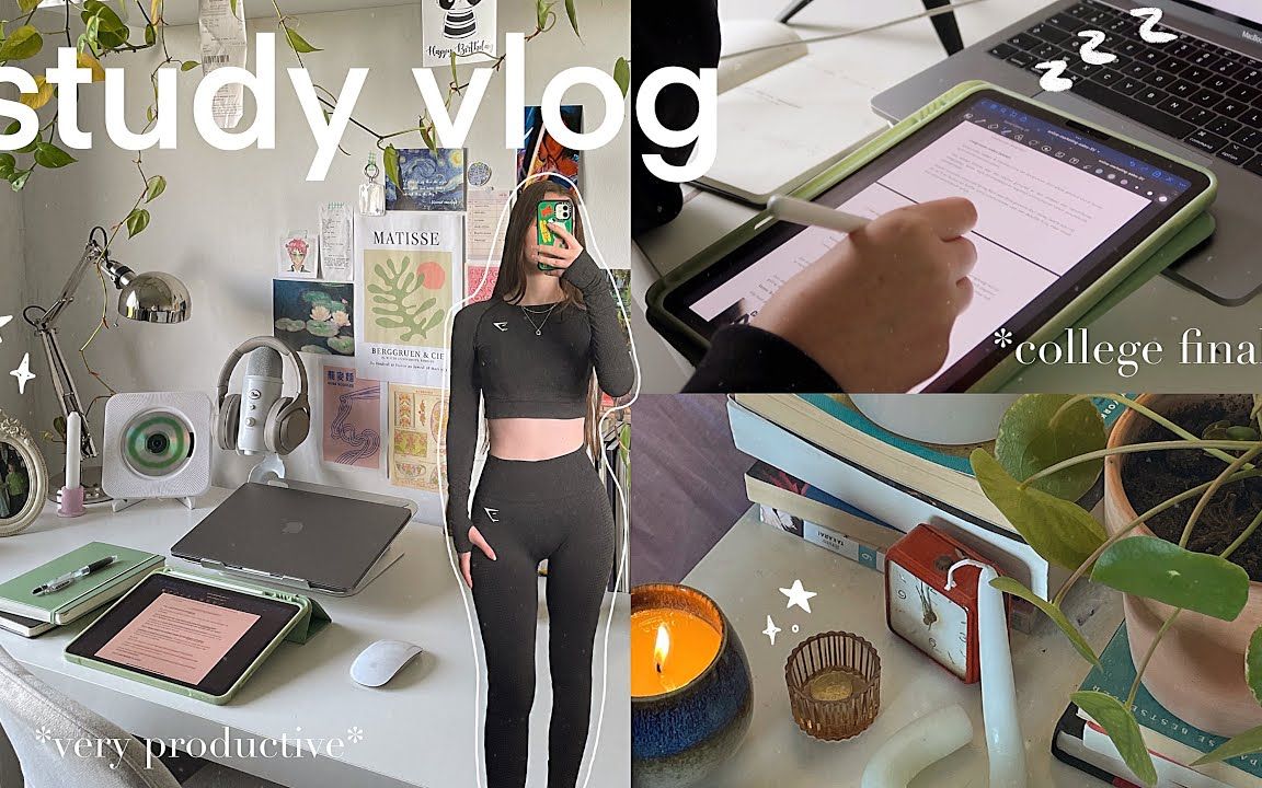 【Munchi】期末周Study Vlog|制定2023年度计划|一起吃饭|健身锻炼|...