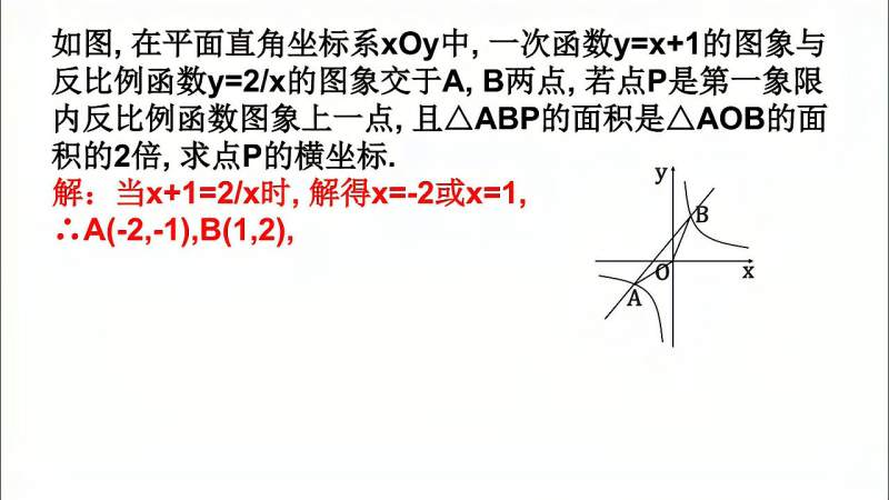 一次函数与反比例函数图像构成三角形面积关系的中考数学真题