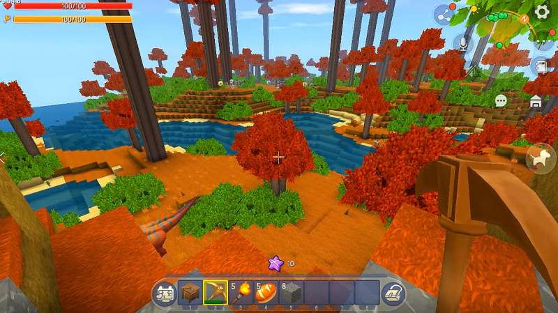 迷你世界粉丝联机生存,高级生存不容易,多米开始先做山顶洞人吧