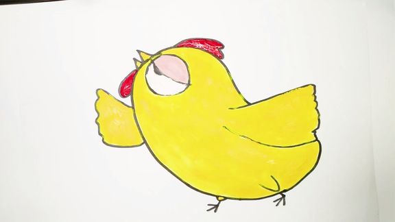 绘画,一起画简笔画小鸡