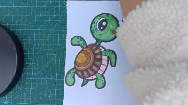 儿童简笔画绘画教学,可爱又简单的乌龟宝宝来了,一起来画吧