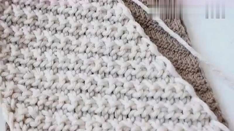 斜纹针围巾的编织视频,简单围巾的织法花样,视频教程