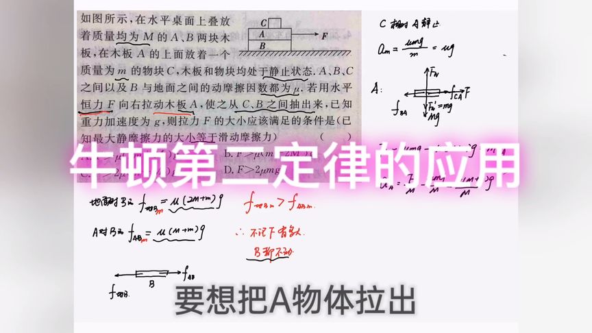 高中物理复习,牛顿第二定律的应用-物块(六)