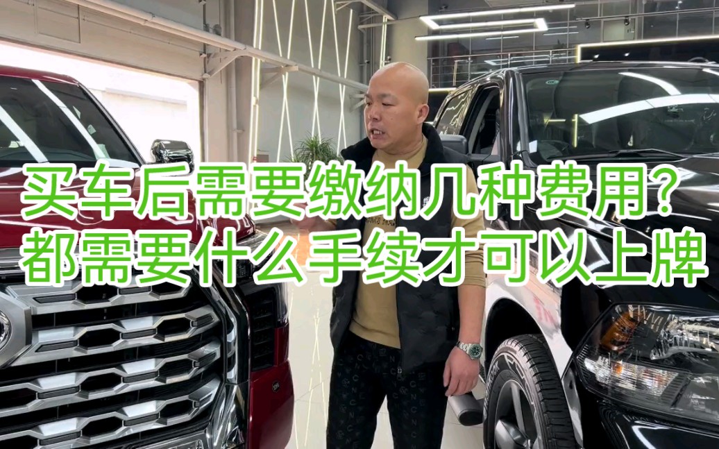 买车后需要缴纳几种费用?都需要什么手续才可以上牌