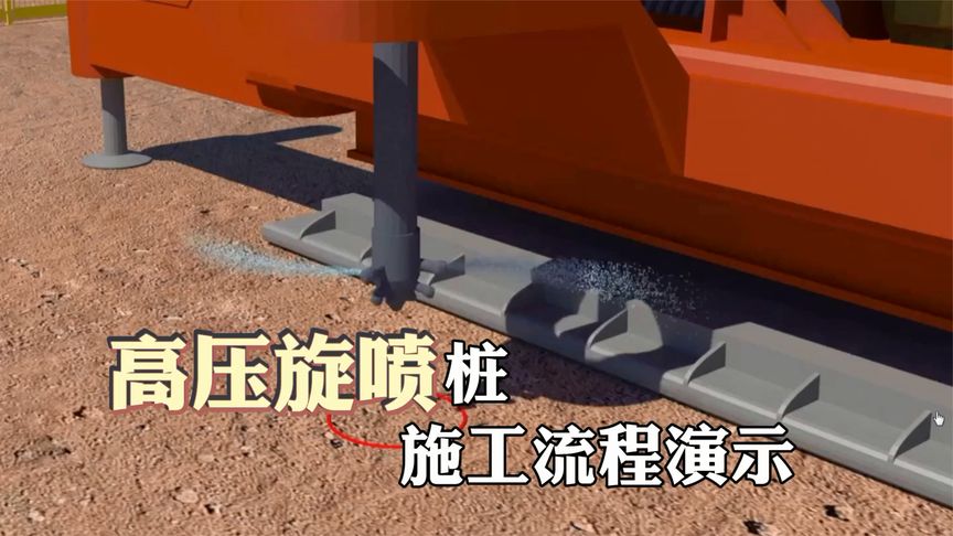 高压旋喷钻机施工工艺动画演示