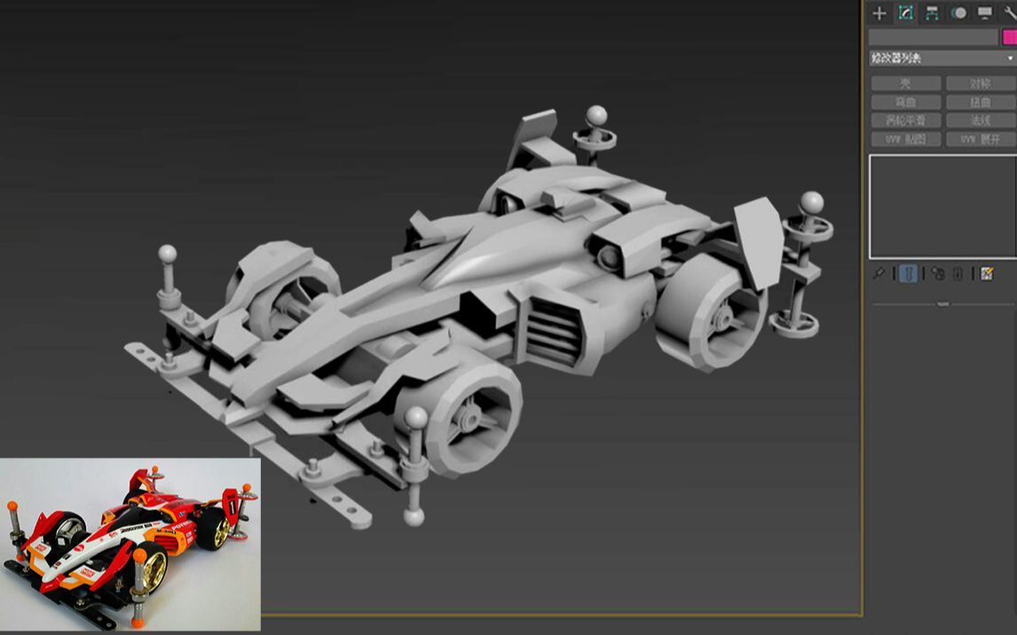 3Dmax新手教程:从box到完整四驱车基础模型建模教程!小白必看