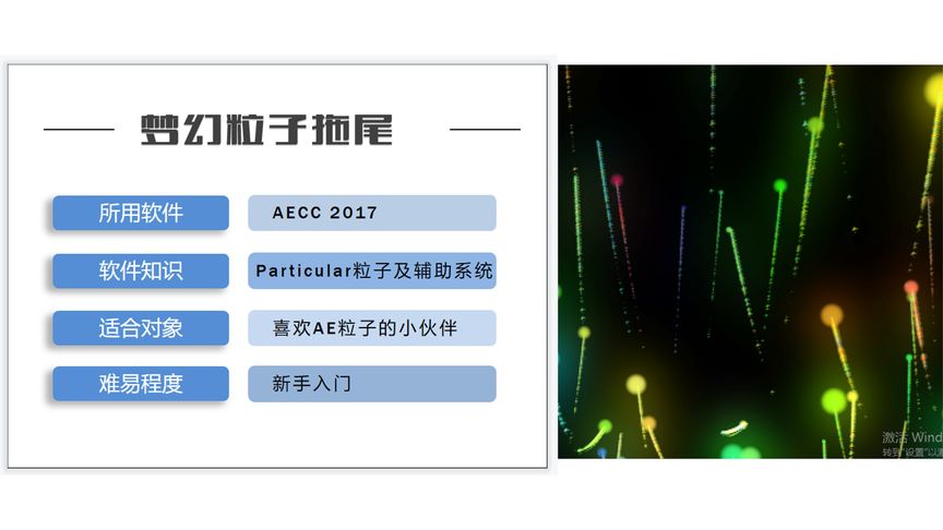 AE制作一个梦幻粒子拖尾教程概览,随后发制作讲解