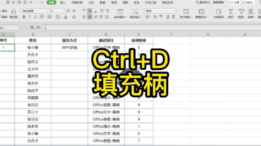 Ctrl+D填充柄#桃城Excel财税工作室