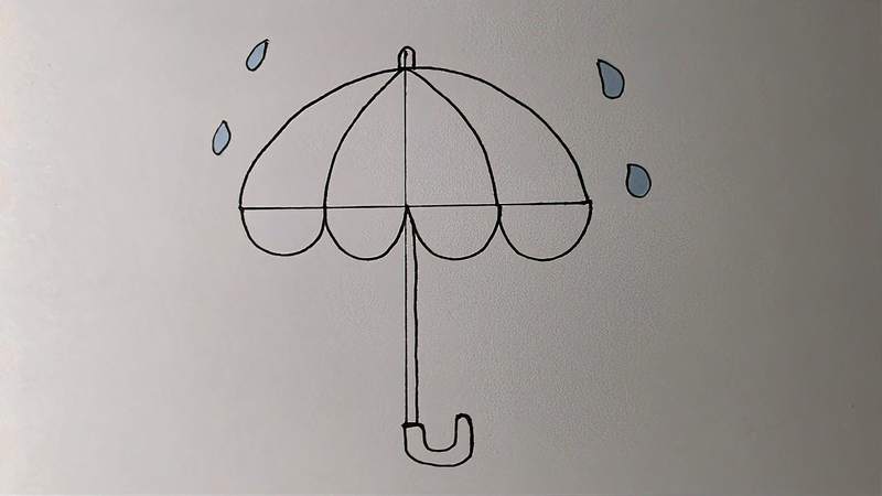 用一个十画简单易学的雨伞