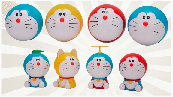 万代无壳扭蛋 哆啦A梦第一弹复刻版