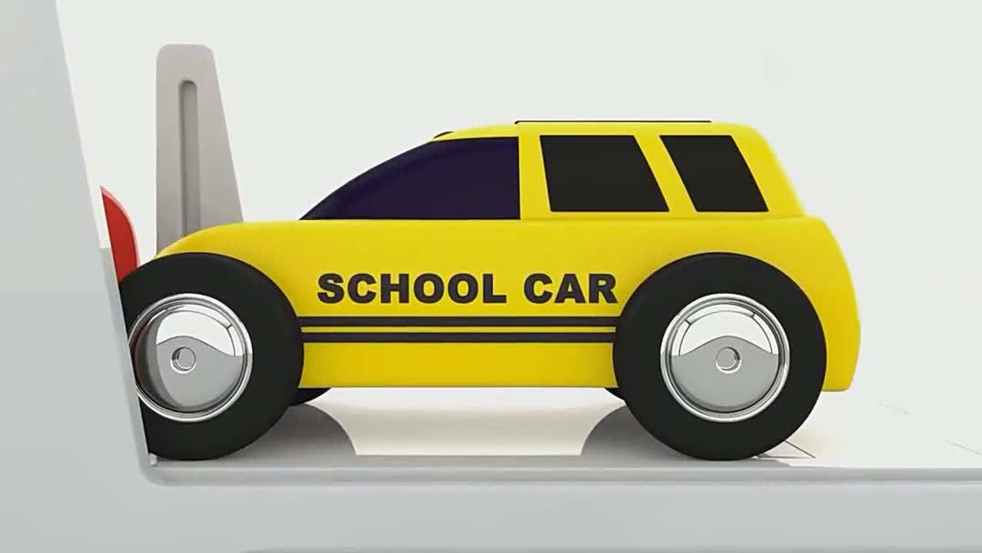 漂亮的卡通汽车 看动画学颜色 创意卡通英语早教英语 儿童玩具