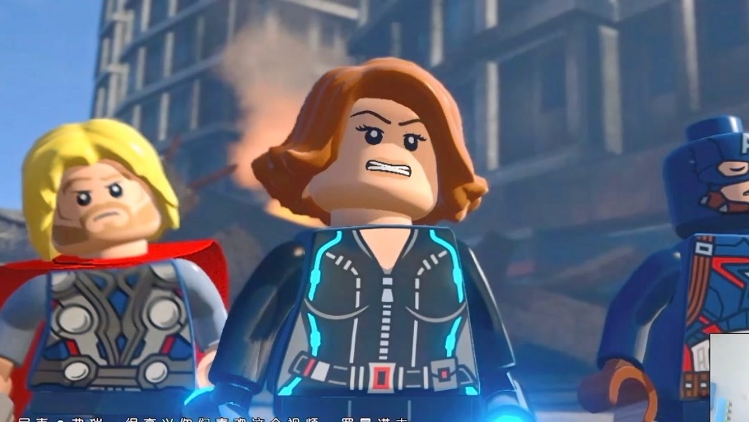 乐高漫威复仇者联盟第1部-41雷神索尔和美队天人合一救出桥上市民