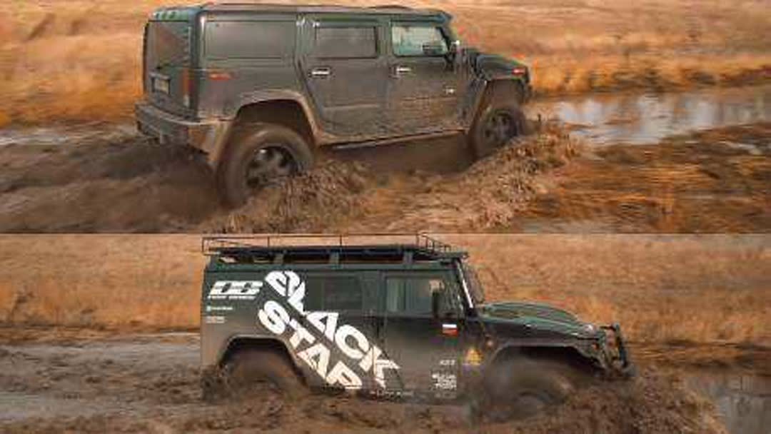 同样是越野车,进入沼泽地时,才知道悍马和虎式越野车差别有多大