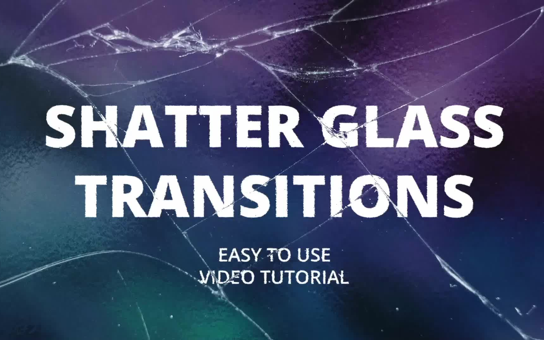 AE模板-玻璃破碎转场过渡 击打屏幕效果 画面破裂效果 水晶破碎 冰冻...