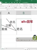 双斜线表头制作,学会了一劳永逸简单省事小助手