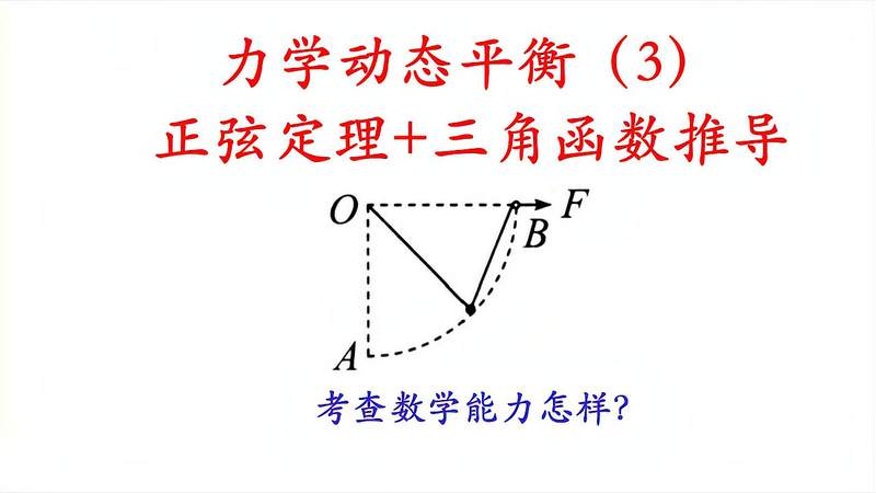 高中物理力学,动态平衡法三,正弦定理加三角函数化简推导