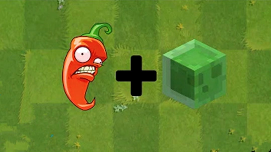 爆爆椒加史莱姆大战僵尸 我的世界植物大战僵尸游戏