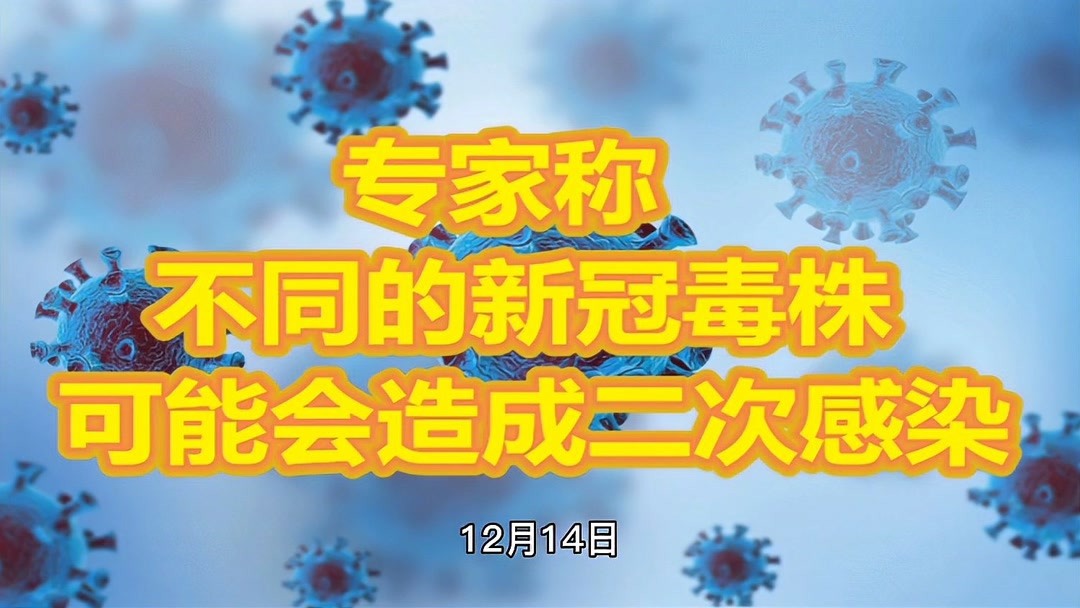 专家称不同的新冠毒珠可能会再次造成二次感染