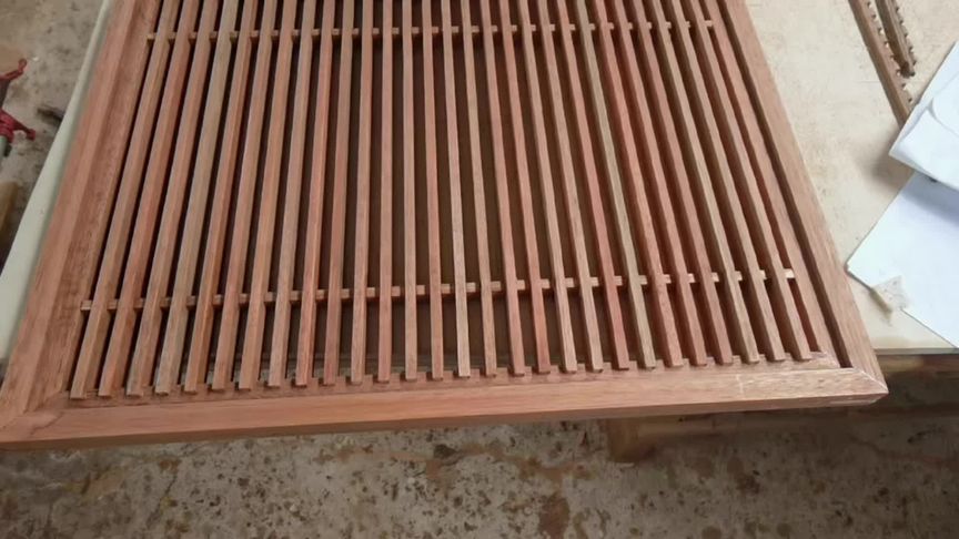 这样细条格栅,真是越看越喜欢#整木定制 #实木家具