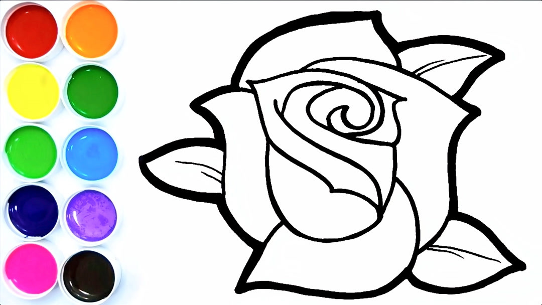 儿童简笔画:一起来画玫瑰花