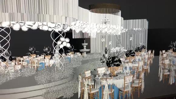 #婚礼3d设计 4月课程,第45期,第二天,婚礼场景模型制作中…