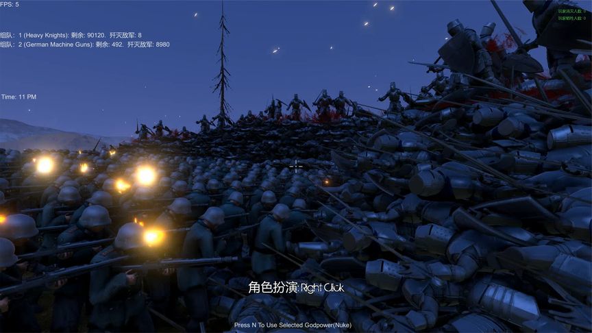 【全面战争模拟器】五百二战机枪手VS十万中世纪步兵