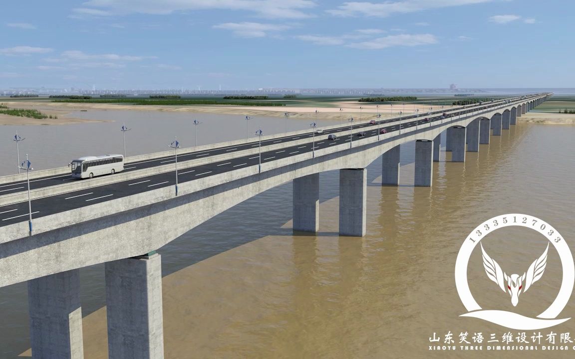 ...连续梁黄河桥是怎样炼成的——连续箱梁挂篮施工三维动画桥梁现浇...