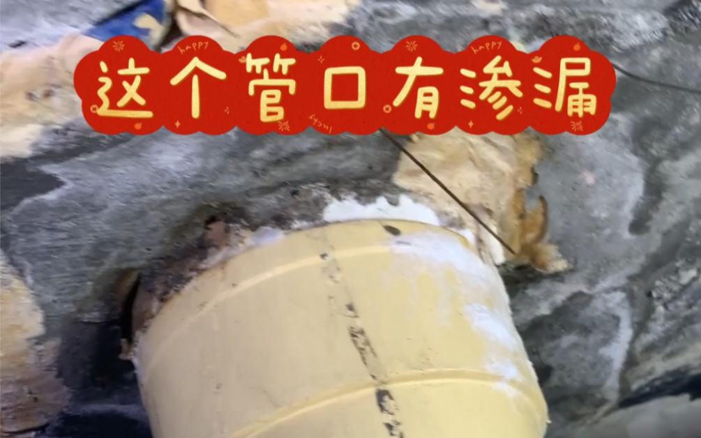 查漏报告:楼下卫生间天花马桶管口渗漏,有白色水泥析出物和水滴,说明...