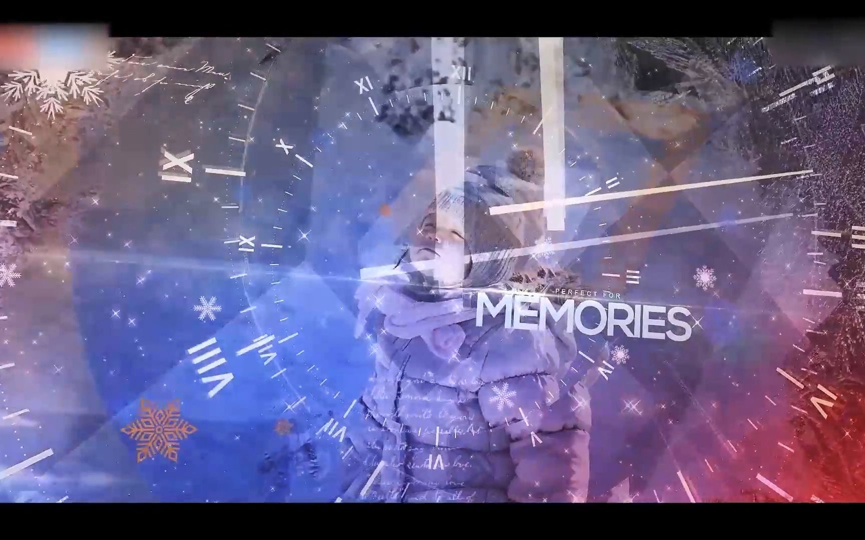 AE模板-圣诞节新年倒计时烟花庆祝开场