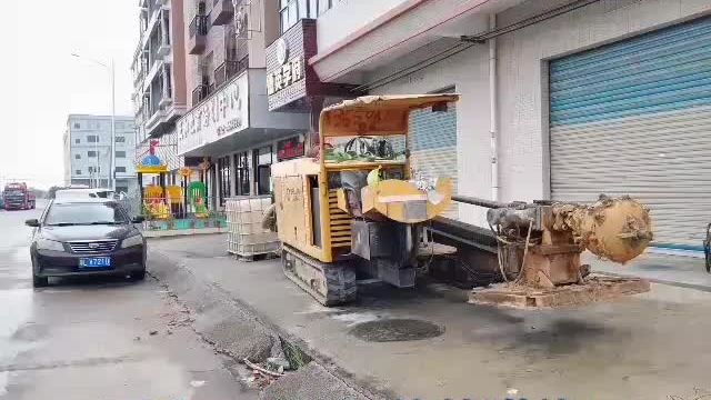 通信管道施工现场#非开挖#牵引#定向钻#过路顶管#广东