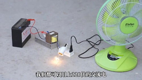 用3个元件,将12V变压器改造成逆变器