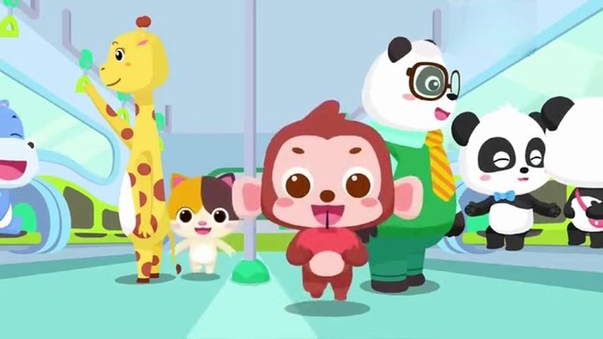 熊猫宝宝:在外面玩耍一定要注意安全哦,看小动物们是怎么做的吧