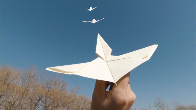 风神翼龙纸飞机,乘着风就.