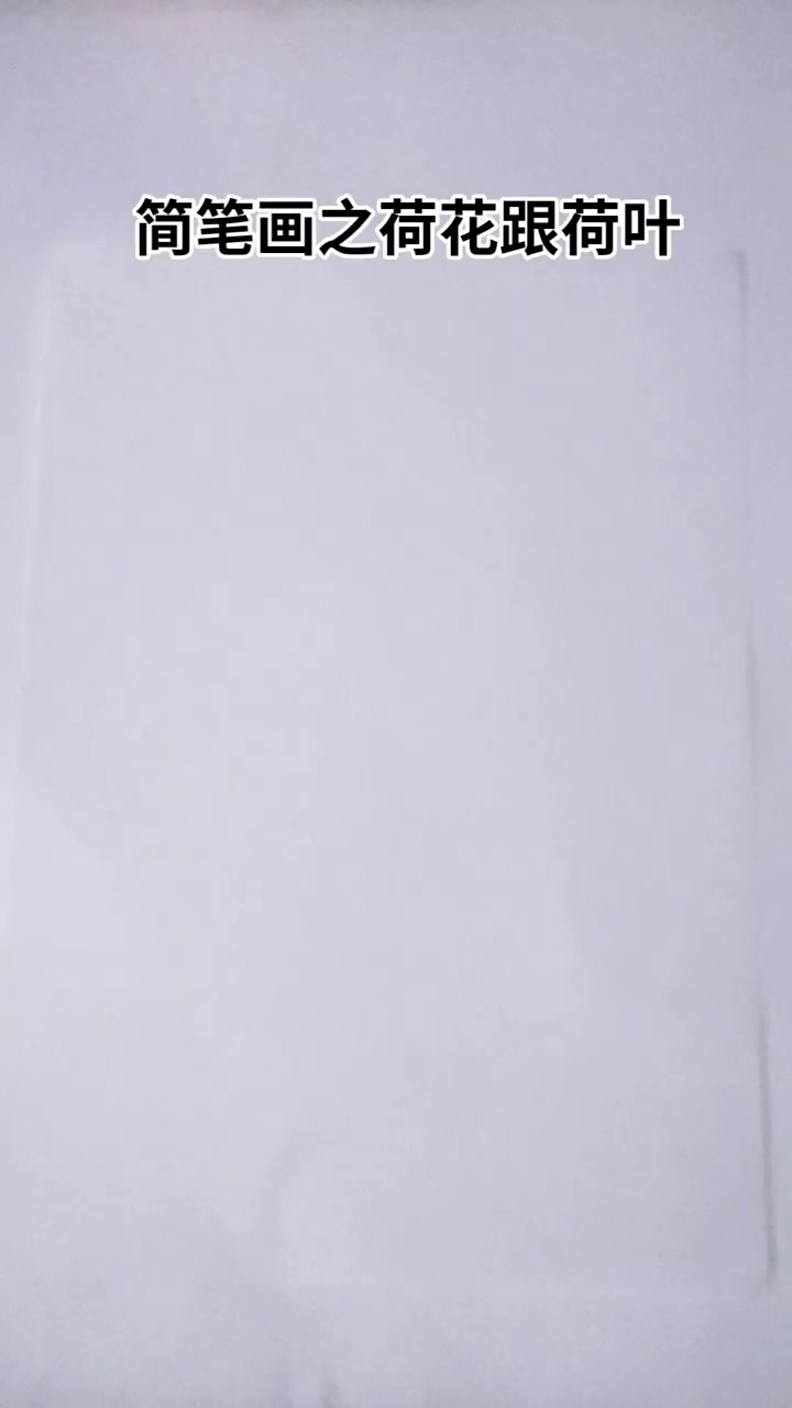 简笔画之荷花跟荷叶简笔画画画每日一画1