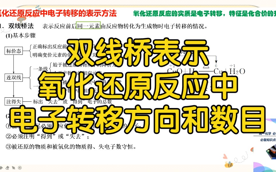 高一化学必修一:双线桥表示电子转移