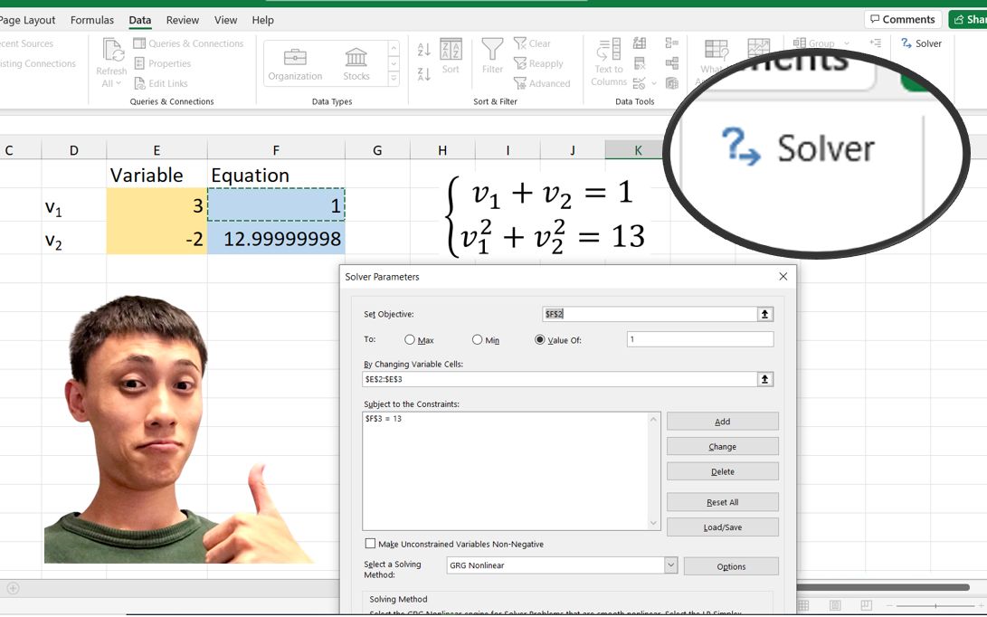【新手必看】Excel Solver 规划求解【4K超清】Excel 解 方程组 | Excel ...